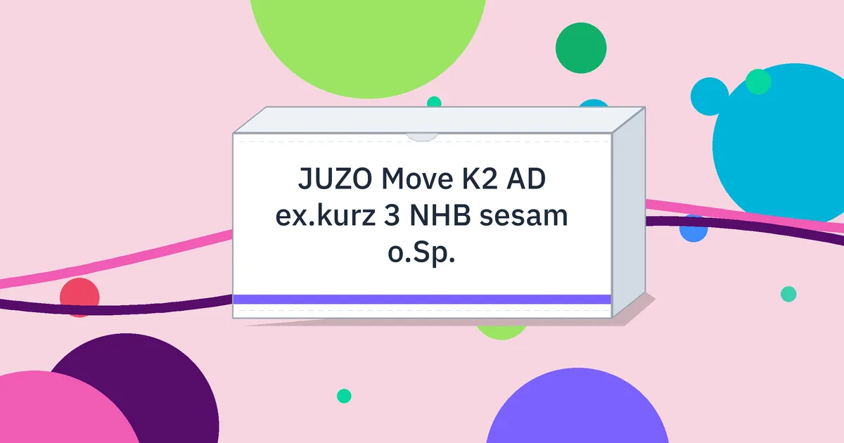 Symbolbild: Packung mit der Aufschrift JUZO Move K2 AD ex.kurz 3 NHB sesam o.Sp. (PZN 18510747) – Verfügbarkeit und Bezug in Apotheken in Frankfurt am Main