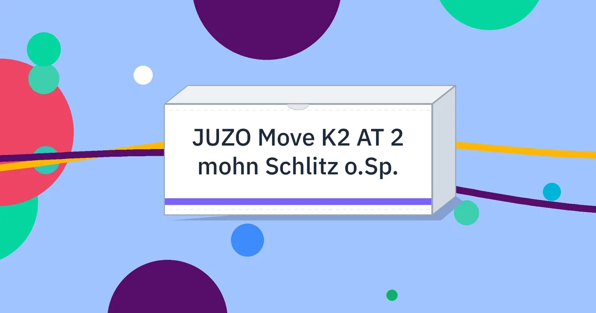 Symbolbild: Packung mit der Aufschrift JUZO Move K2 AT 2 mohn Schlitz o.Sp. (PZN 20670458) – Verfügbarkeit und Bezug in Apotheken in Frankfurt am Main