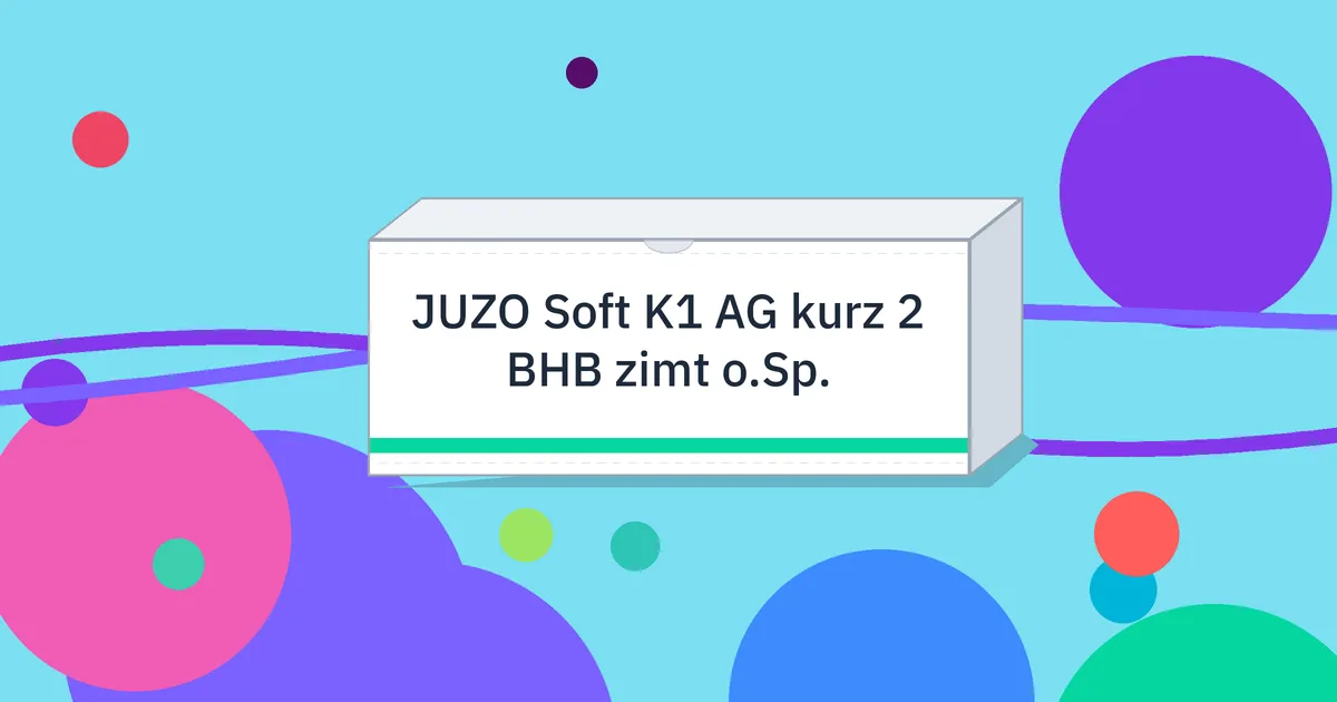 Symbolbild: Packung mit der Aufschrift JUZO Soft K1 AG kurz 2 BHB zimt o.Sp. (PZN 14822757) – Verfügbarkeit und Bezug in Apotheken in Frankfurt am Main
