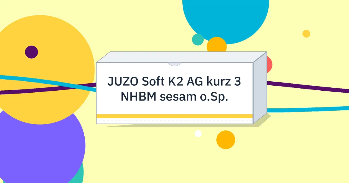 Symbolbild: Packung mit der Aufschrift JUZO Soft K2 AG kurz 3 NHBM sesam o.Sp. (PZN 14998255) – Verfügbarkeit und Bezug in Apotheken in Frankfurt am Main