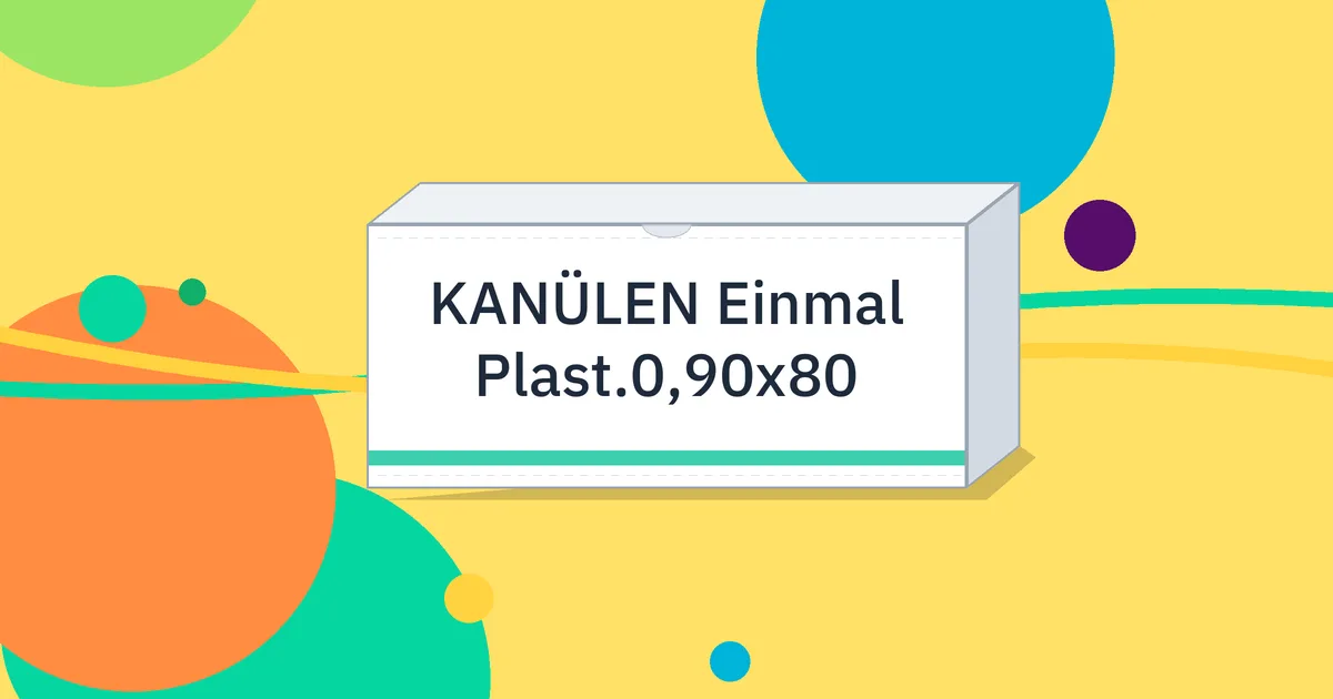 Symbolbild: Packung mit der Aufschrift KANÜLEN Einmal Plast.0,90x80 (PZN 01964013) – Verfügbarkeit und Bezug in Apotheken in Frankfurt am Main