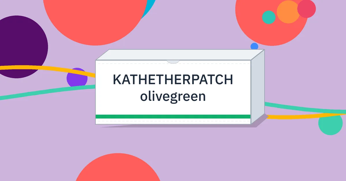 Symbolbild: Packung mit der Aufschrift KATHETHERPATCH olivegreen (PZN 19868675) – Verfügbarkeit und Bezug in Apotheken in Frankfurt am Main
