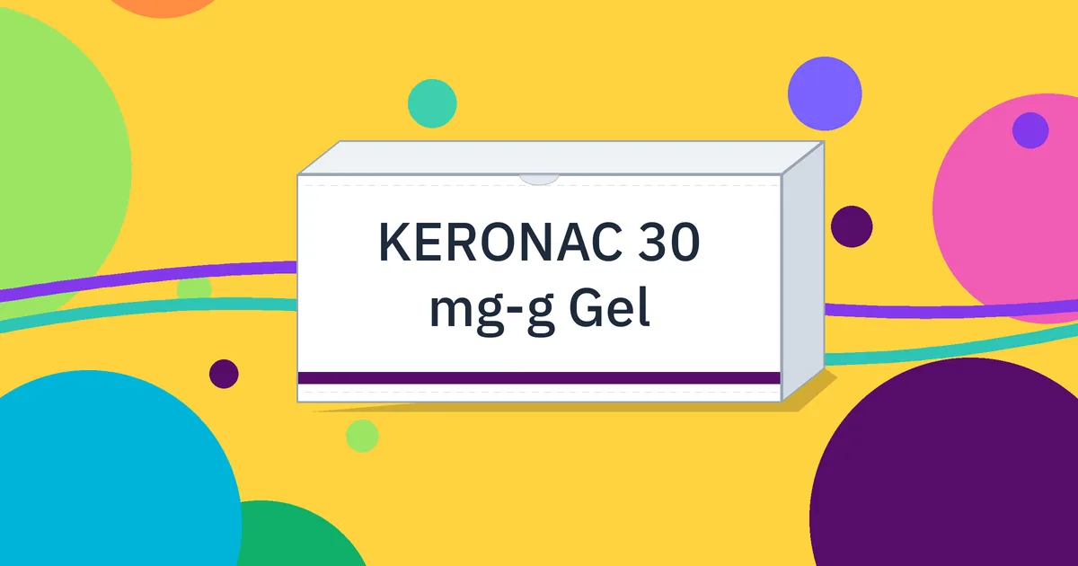 Symbolbild: Packung mit der Aufschrift KERONAC 30 mg-g Gel (PZN 19411622) – Verfügbarkeit und Bezug in Apotheken in Frankfurt am Main