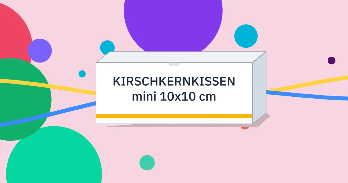 Symbolbild: Packung mit der Aufschrift KIRSCHKERNKISSEN mini 10x10 cm (PZN 09517897) – Verfügbarkeit und Bezug in Apotheken in Frankfurt am Main
