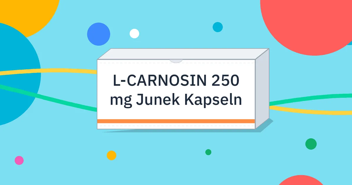 Symbolbild: Packung mit der Aufschrift L-CARNOSIN 250 mg Junek Kapseln (PZN 00985384) – Verfügbarkeit und Bezug in Apotheken in Frankfurt am Main