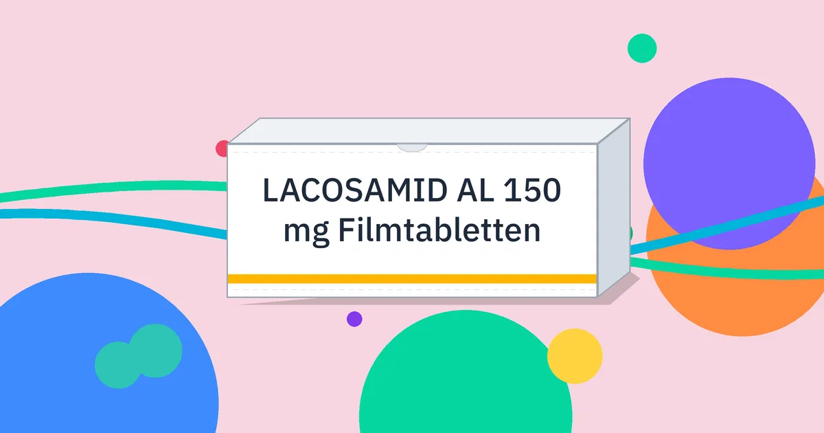 Symbolbild: Packung mit der Aufschrift LACOSAMID AL 150 mg Filmtabletten (PZN 17877003) – Verfügbarkeit und Bezug in Apotheken in Frankfurt am Main