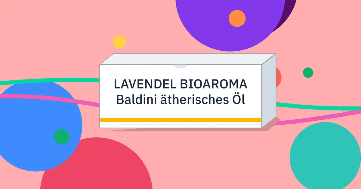 Symbolbild: Packung mit der Aufschrift LAVENDEL BIOAROMA Baldini ätherisches Öl (PZN 09538942) – Verfügbarkeit und Bezug in Apotheken in Frankfurt am Main