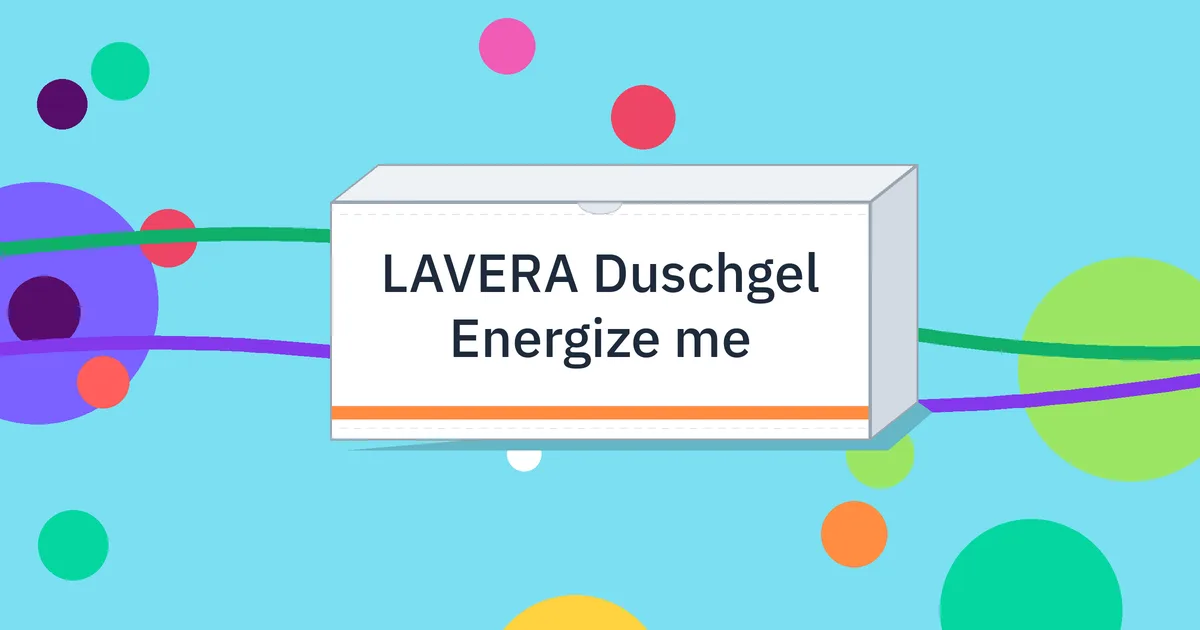 Symbolbild: Packung mit der Aufschrift LAVERA Duschgel Energize me (PZN 20096491) – Verfügbarkeit und Bezug in Apotheken in Frankfurt am Main