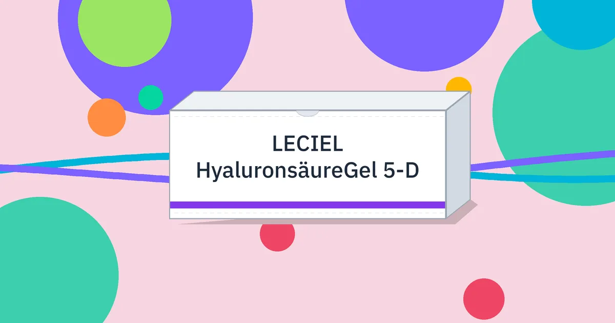 Symbolbild: Packung mit der Aufschrift LECIEL HyaluronsäureGel 5-D (PZN 16326206) – Verfügbarkeit und Bezug in Apotheken in Frankfurt am Main