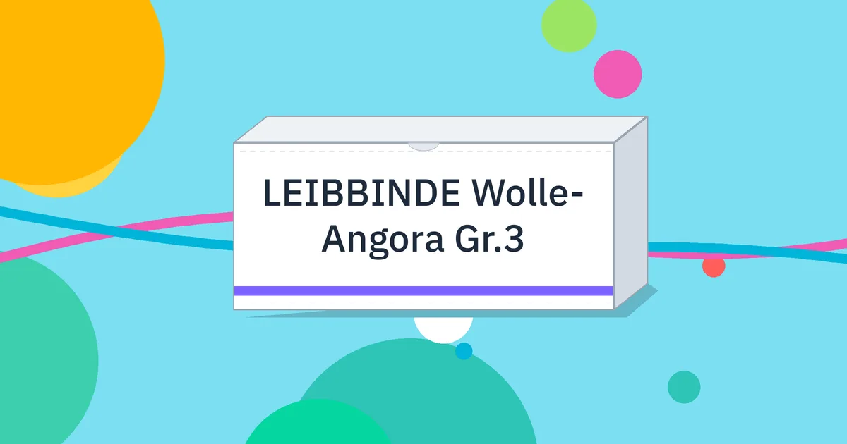 Symbolbild: Packung mit der Aufschrift LEIBBINDE Wolle-Angora Gr.3 (PZN 01966532) – Verfügbarkeit und Bezug in Apotheken in Frankfurt am Main