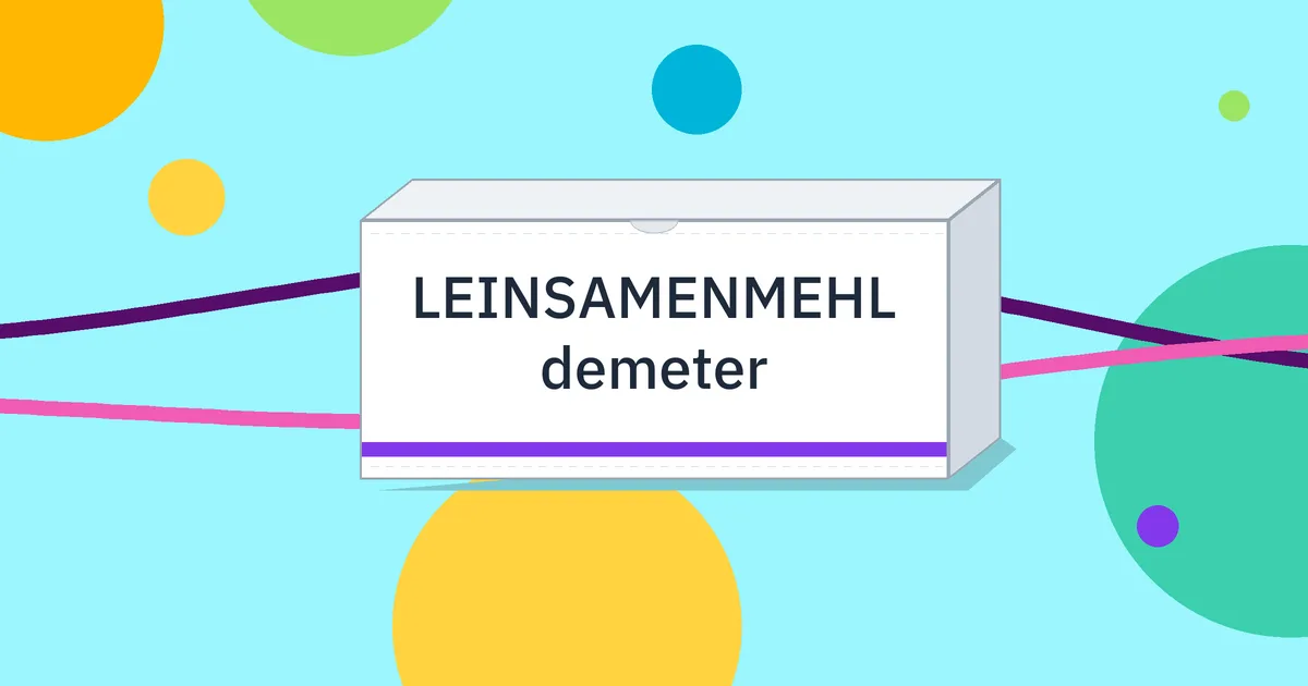 Symbolbild: Packung mit der Aufschrift LEINSAMENMEHL demeter (PZN 12648999) – Verfügbarkeit und Bezug in Apotheken in Frankfurt am Main