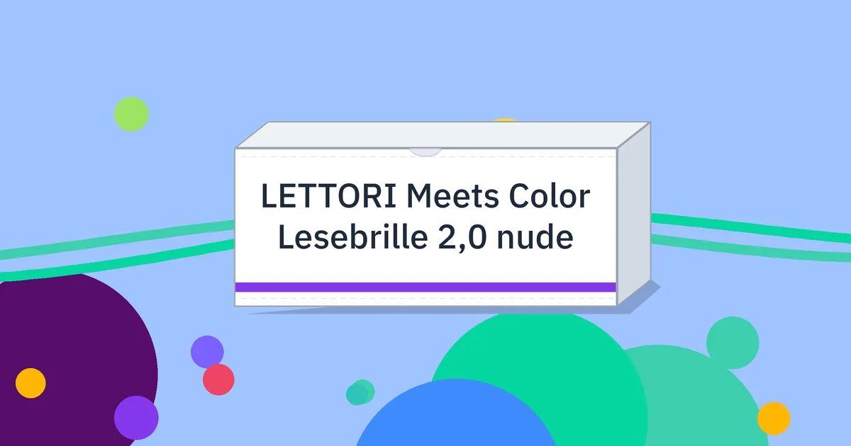 Symbolbild: Packung mit der Aufschrift LETTORI Meets Color Lesebrille 2,0 nude (PZN 11057256) – Verfügbarkeit und Bezug in Apotheken in Frankfurt am Main