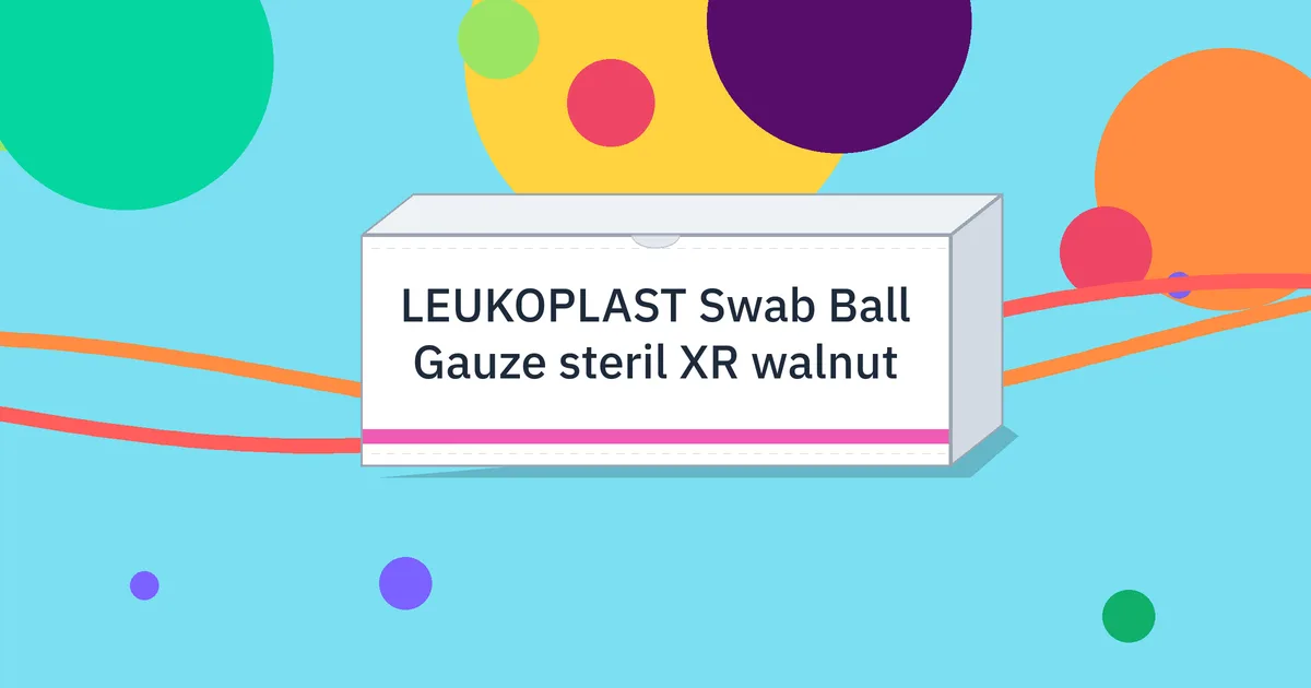 Symbolbild: Packung mit der Aufschrift LEUKOPLAST Swab Ball Gauze steril XR walnut (PZN 17208408) – Verfügbarkeit und Bezug in Apotheken in Frankfurt am Main