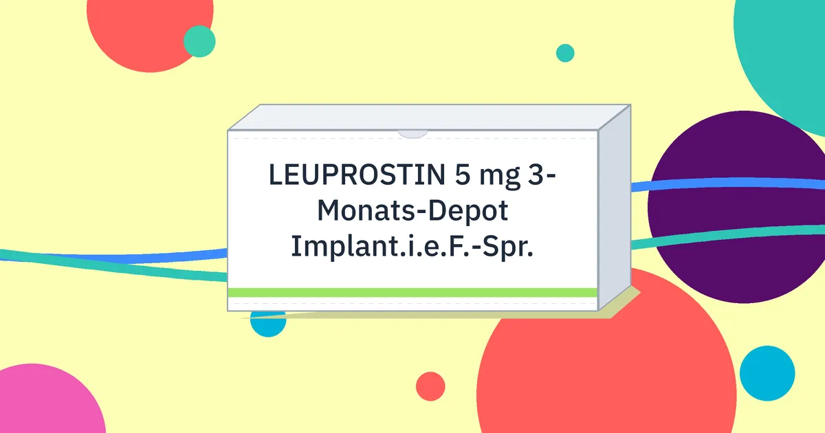 Symbolbild: Packung mit der Aufschrift LEUPROSTIN 5 mg 3-Monats-Depot Implant.i.e.F.-Spr. (PZN 18830618) – Verfügbarkeit und Bezug in Apotheken in Frankfurt am Main