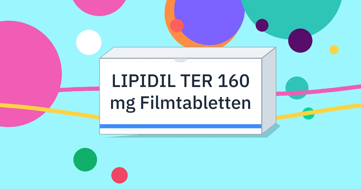Symbolbild: Packung mit der Aufschrift LIPIDIL TER 160 mg Filmtabletten (PZN 00892323) – Verfügbarkeit und Bezug in Apotheken in Frankfurt am Main