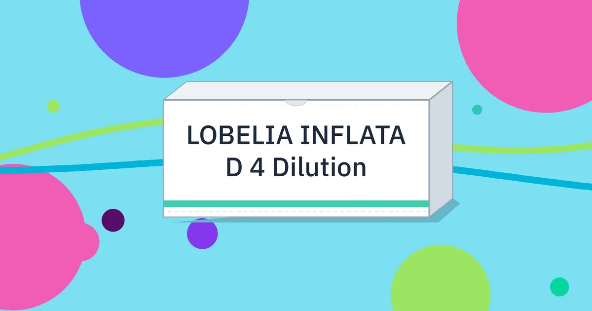 Symbolbild: Packung mit der Aufschrift LOBELIA INFLATA D 4 Dilution (PZN 02118651) – Verfügbarkeit und Bezug in Apotheken in Frankfurt am Main