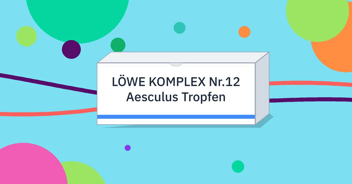 Symbolbild: Packung mit der Aufschrift LÖWE KOMPLEX Nr.12 Aesculus Tropfen (PZN 03068866) – Verfügbarkeit und Bezug in Apotheken in Frankfurt am Main