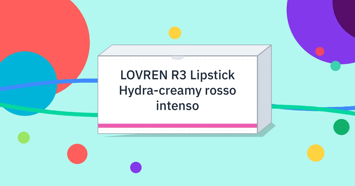 Symbolbild: Packung mit der Aufschrift LOVREN R3 Lipstick Hydra-creamy rosso intenso (PZN 20030546) – Verfügbarkeit und Bezug in Apotheken in Frankfurt am Main