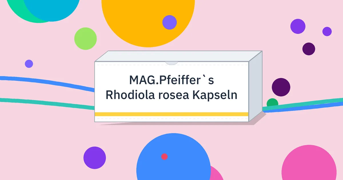 Symbolbild: Packung mit der Aufschrift MAG.Pfeiffer`s Rhodiola rosea Kapseln (PZN 17594328) – Verfügbarkeit und Bezug in Apotheken in Frankfurt am Main