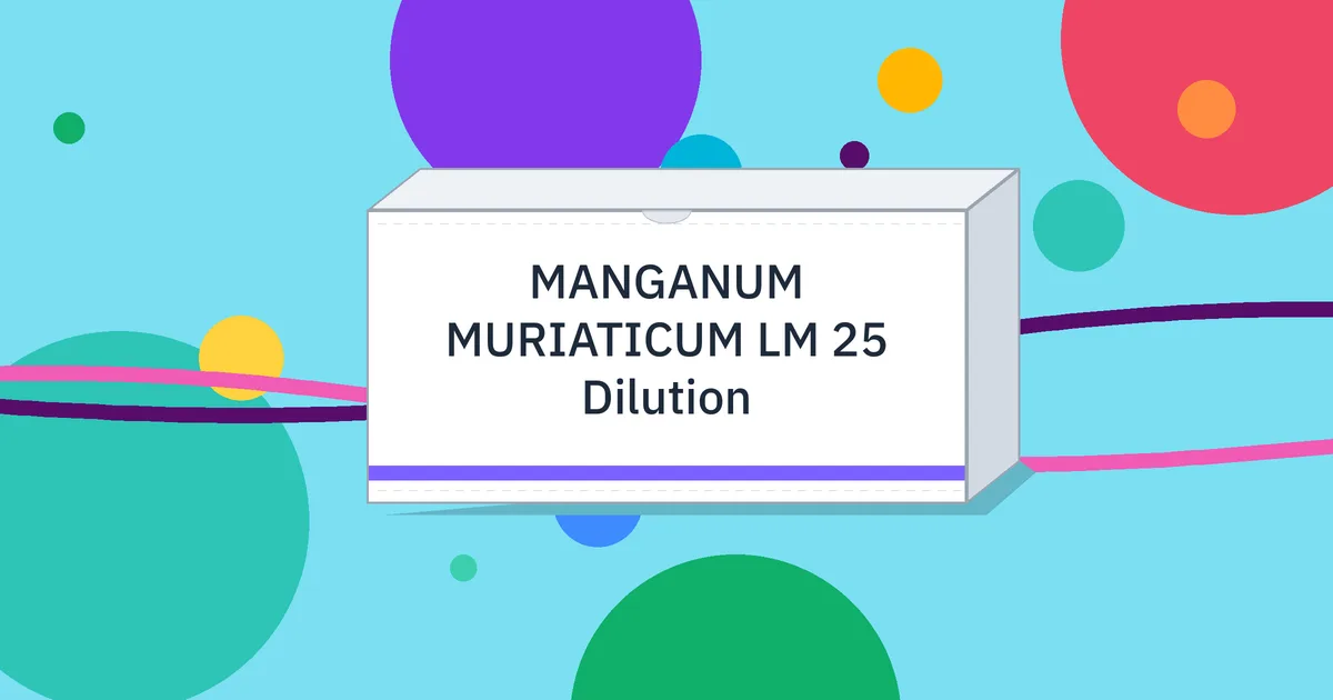 Symbolbild: Packung mit der Aufschrift MANGANUM MURIATICUM LM 25 Dilution (PZN 12943830) – Verfügbarkeit und Bezug in Apotheken in Frankfurt am Main