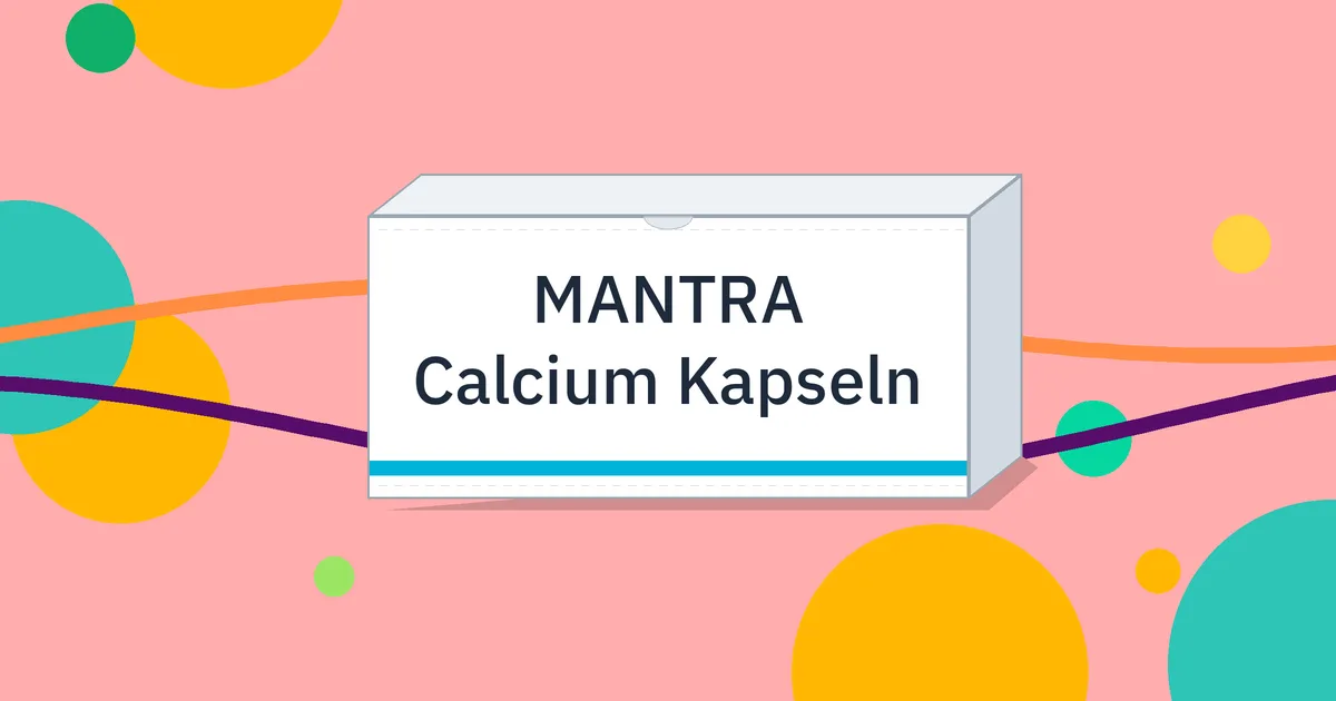 Symbolbild: Packung mit der Aufschrift MANTRA Calcium Kapseln (PZN 19210740) – Verfügbarkeit und Bezug in Apotheken in Frankfurt am Main