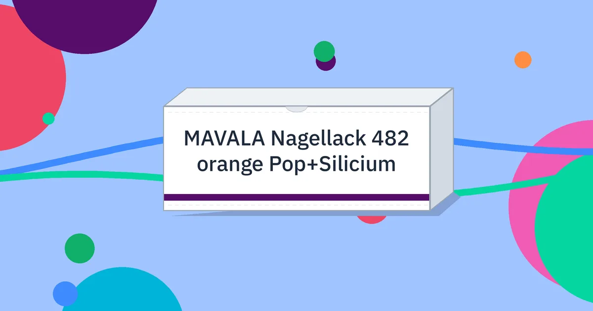 Symbolbild: Packung mit der Aufschrift MAVALA Nagellack 482 orange Pop+Silicium (PZN 19882209) – Verfügbarkeit und Bezug in Apotheken in Frankfurt am Main