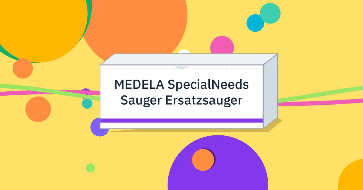 Symbolbild: Packung mit der Aufschrift MEDELA SpecialNeeds Sauger Ersatzsauger (PZN 19340690) – Verfügbarkeit und Bezug in Apotheken in Frankfurt am Main