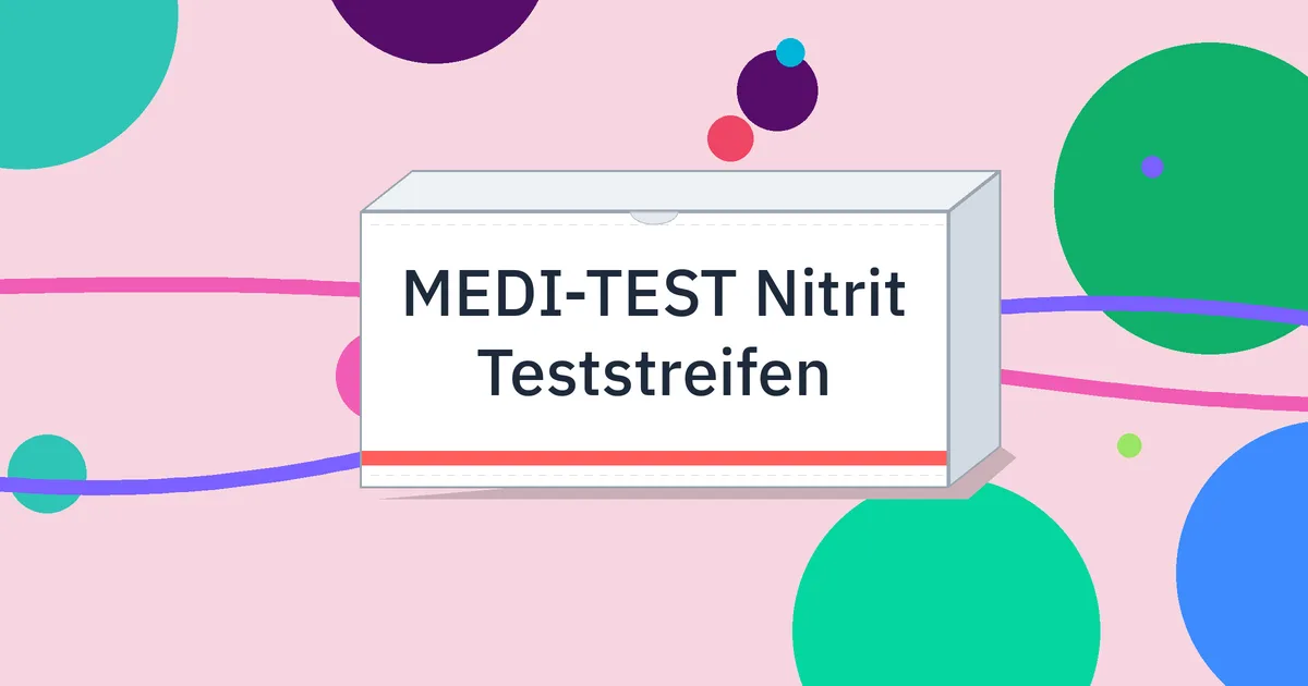 Symbolbild: Packung mit der Aufschrift MEDI-TEST Nitrit Teststreifen (PZN 00516399) – Verfügbarkeit und Bezug in Apotheken in Frankfurt am Main