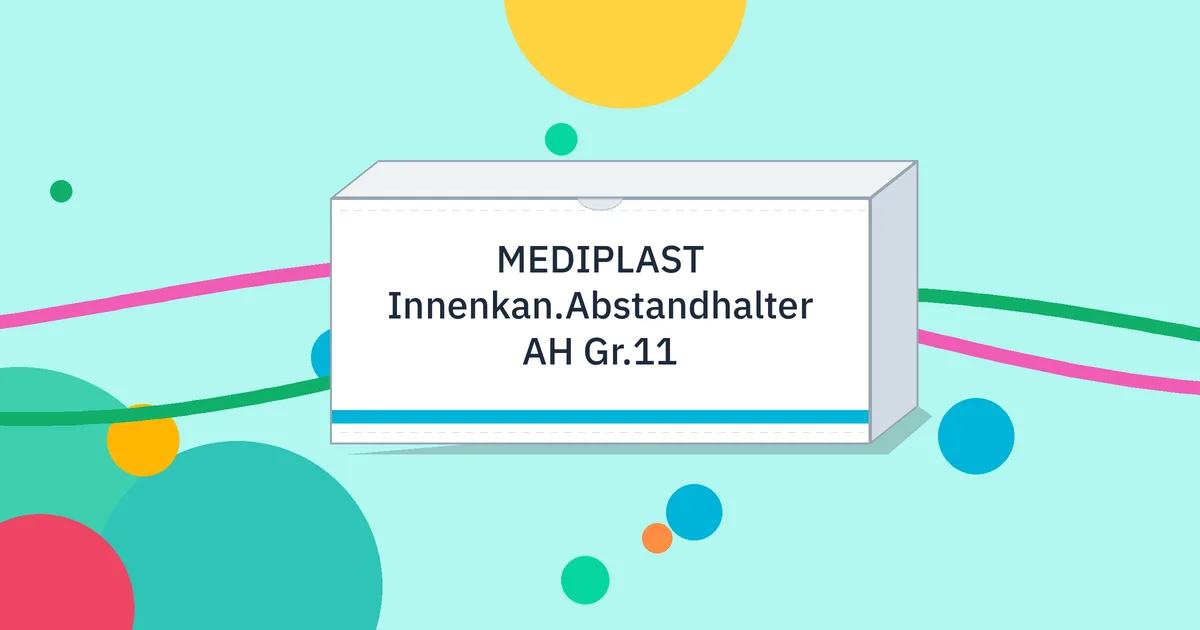 Symbolbild: Packung mit der Aufschrift MEDIPLAST Innenkan.Abstandhalter AH Gr.11 (PZN 04527980) – Verfügbarkeit und Bezug in Apotheken in Frankfurt am Main