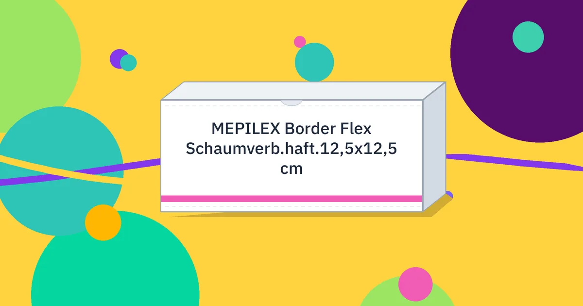 Symbolbild: Packung mit der Aufschrift MEPILEX Border Flex Schaumverb.haft.12,5x12,5 cm (PZN 18052492) – Verfügbarkeit und Bezug in Apotheken in Frankfurt am Main