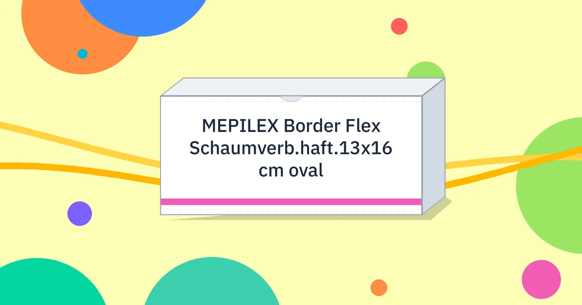 Symbolbild: Packung mit der Aufschrift MEPILEX Border Flex Schaumverb.haft.13x16 cm oval (PZN 18438085) – Verfügbarkeit und Bezug in Apotheken in Frankfurt am Main