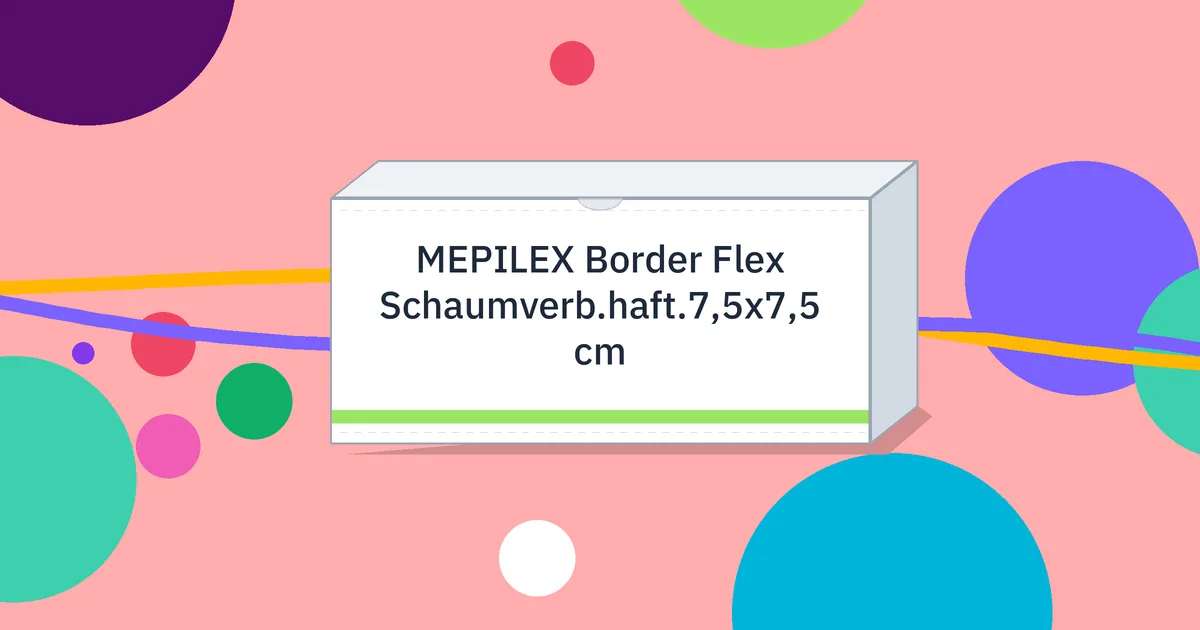 Symbolbild: Packung mit der Aufschrift MEPILEX Border Flex Schaumverb.haft.7,5x7,5 cm (PZN 16596035) – Verfügbarkeit und Bezug in Apotheken in Frankfurt am Main