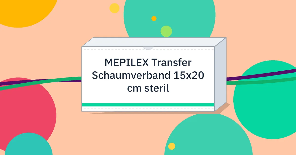 Symbolbild: Packung mit der Aufschrift MEPILEX Transfer Schaumverband 15x20 cm steril (PZN 11148094) – Verfügbarkeit und Bezug in Apotheken in Frankfurt am Main