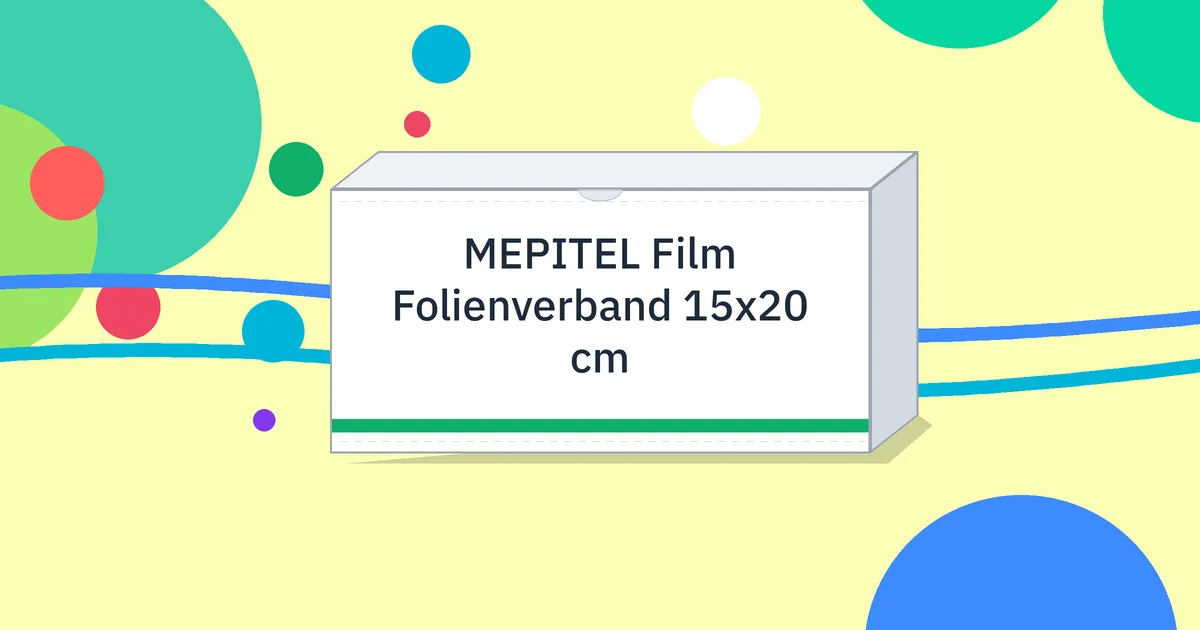 Symbolbild: Packung mit der Aufschrift MEPITEL Film Folienverband 15x20 cm (PZN 14334288) – Verfügbarkeit und Bezug in Apotheken in Frankfurt am Main