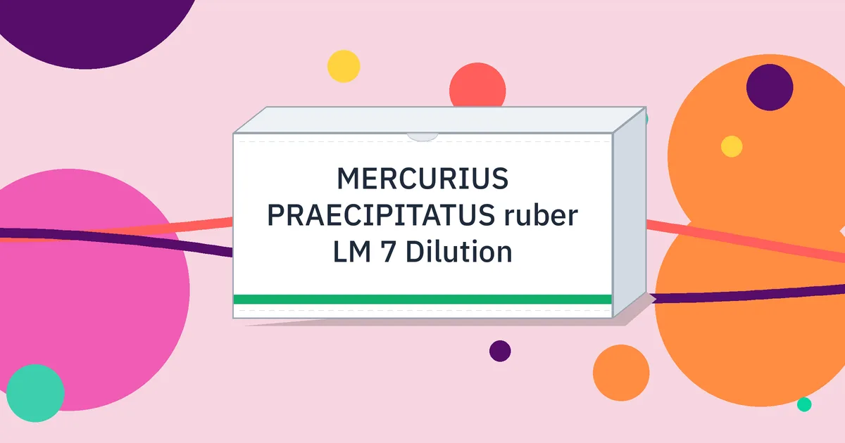 Symbolbild: Packung mit der Aufschrift MERCURIUS PRAECIPITATUS ruber LM 7 Dilution (PZN 12953082) – Verfügbarkeit und Bezug in Apotheken in Frankfurt am Main