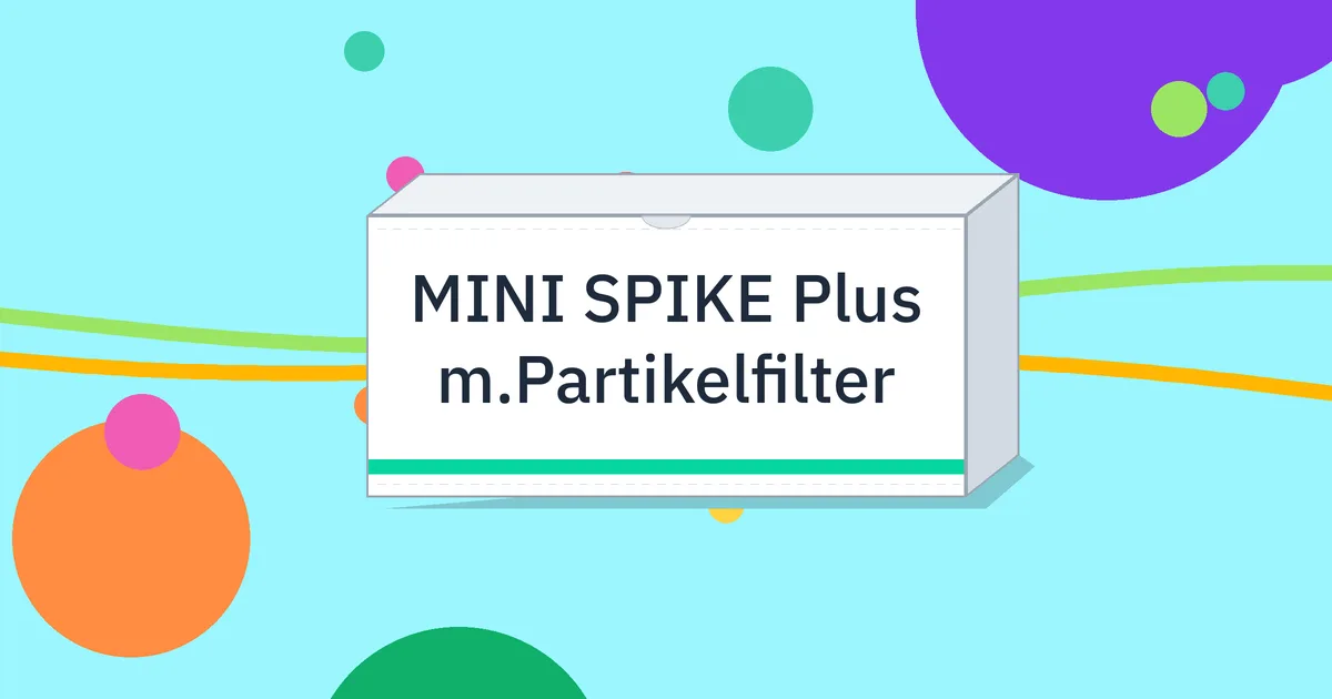 Symbolbild: Packung mit der Aufschrift MINI SPIKE Plus m.Partikelfilter (PZN 07423465) – Verfügbarkeit und Bezug in Apotheken in Frankfurt am Main