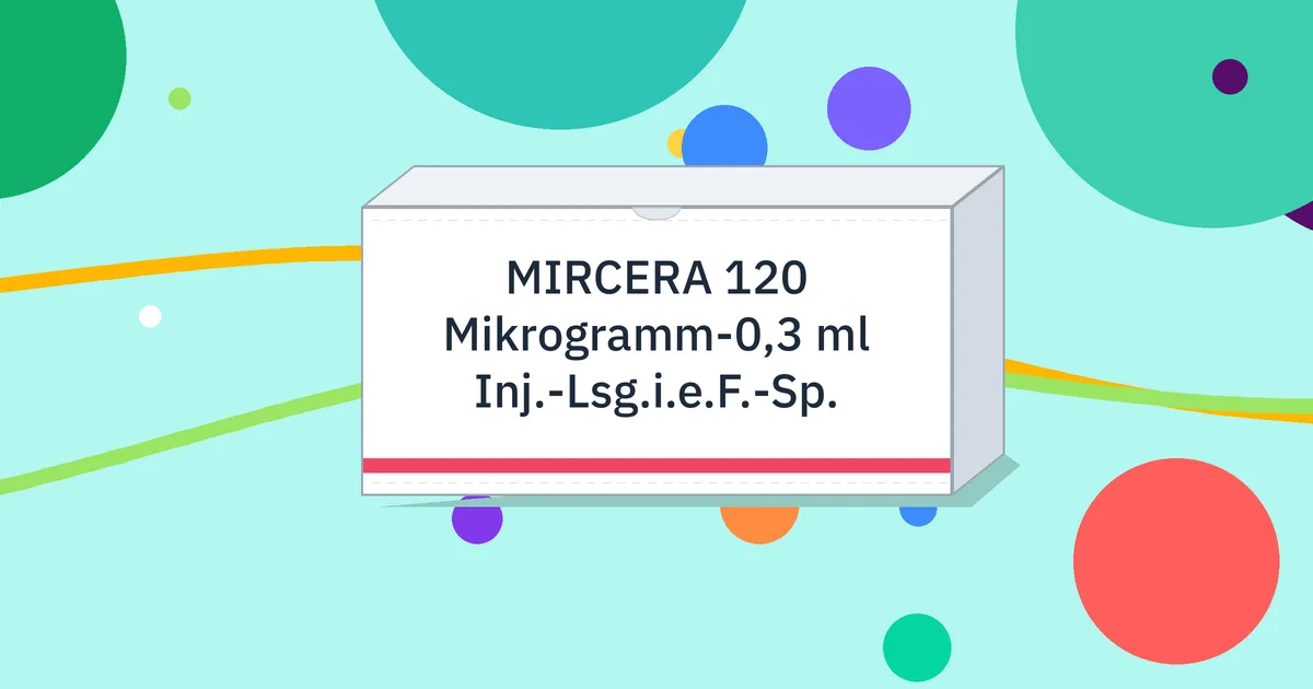 Symbolbild: Packung mit der Aufschrift MIRCERA 120 Mikrogramm-0,3 ml Inj.-Lsg.i.e.F.-Sp. (PZN 05379352) – Verfügbarkeit und Bezug in Apotheken in Frankfurt am Main
