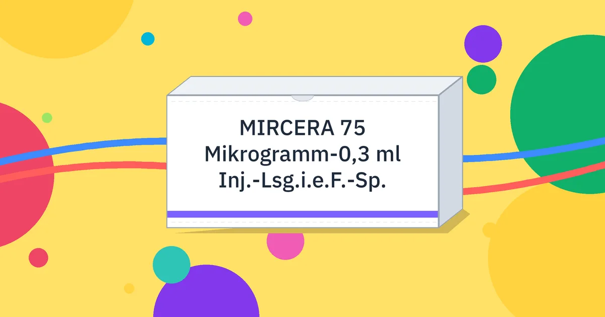 Symbolbild: Packung mit der Aufschrift MIRCERA 75 Mikrogramm-0,3 ml Inj.-Lsg.i.e.F.-Sp. (PZN 08472431) – Verfügbarkeit und Bezug in Apotheken in Frankfurt am Main