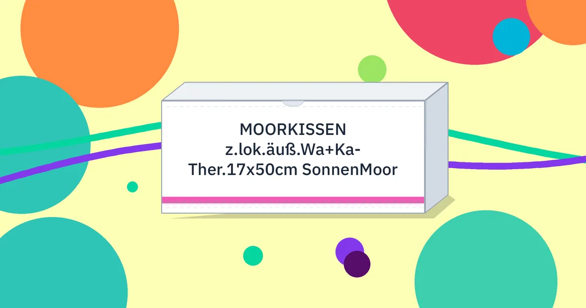 Symbolbild: Packung mit der Aufschrift MOORKISSEN z.lok.äuß.Wa+Ka-Ther.17x50cm SonnenMoor (PZN 02200542) – Verfügbarkeit und Bezug in Apotheken in Frankfurt am Main
