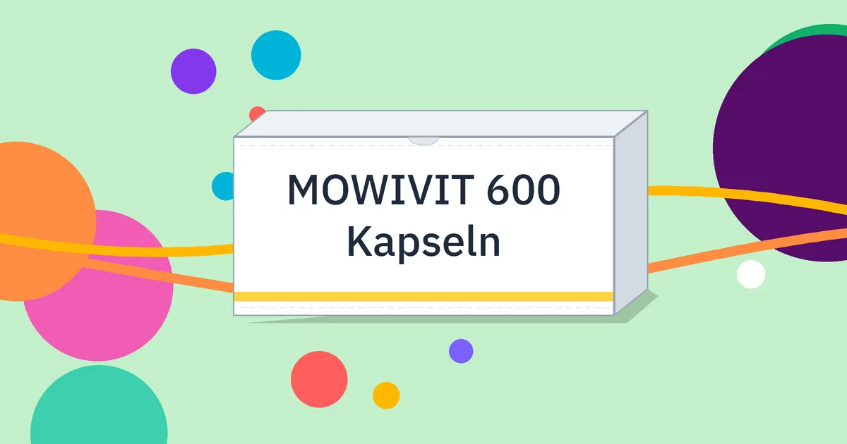 Symbolbild: Packung mit der Aufschrift MOWIVIT 600 Kapseln (PZN 04675605) – Verfügbarkeit und Bezug in Apotheken in Frankfurt am Main
