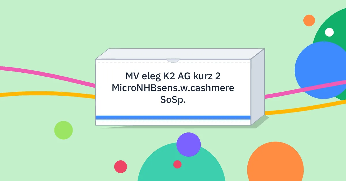 Symbolbild: Packung mit der Aufschrift MV eleg K2 AG kurz 2 MicroNHBsens.w.cashmere SoSp. (PZN 15710776) – Verfügbarkeit und Bezug in Apotheken in Frankfurt am Main