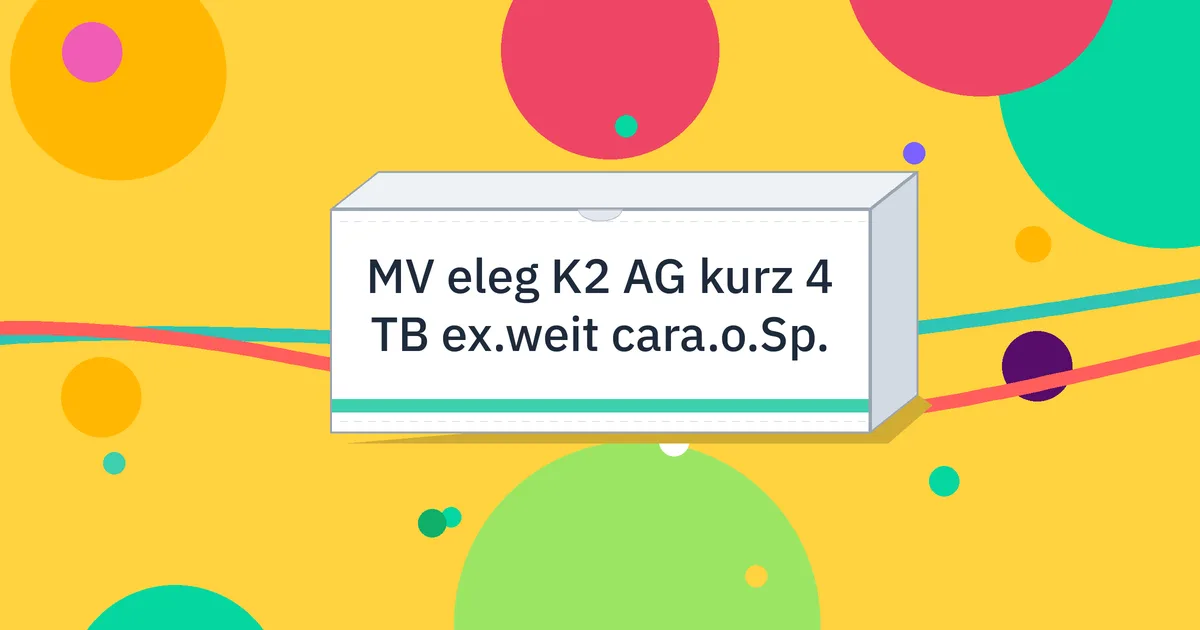 Symbolbild: Packung mit der Aufschrift MV eleg K2 AG kurz 4 TB ex.weit cara.o.Sp. (PZN 09880008) – Verfügbarkeit und Bezug in Apotheken in Frankfurt am Main