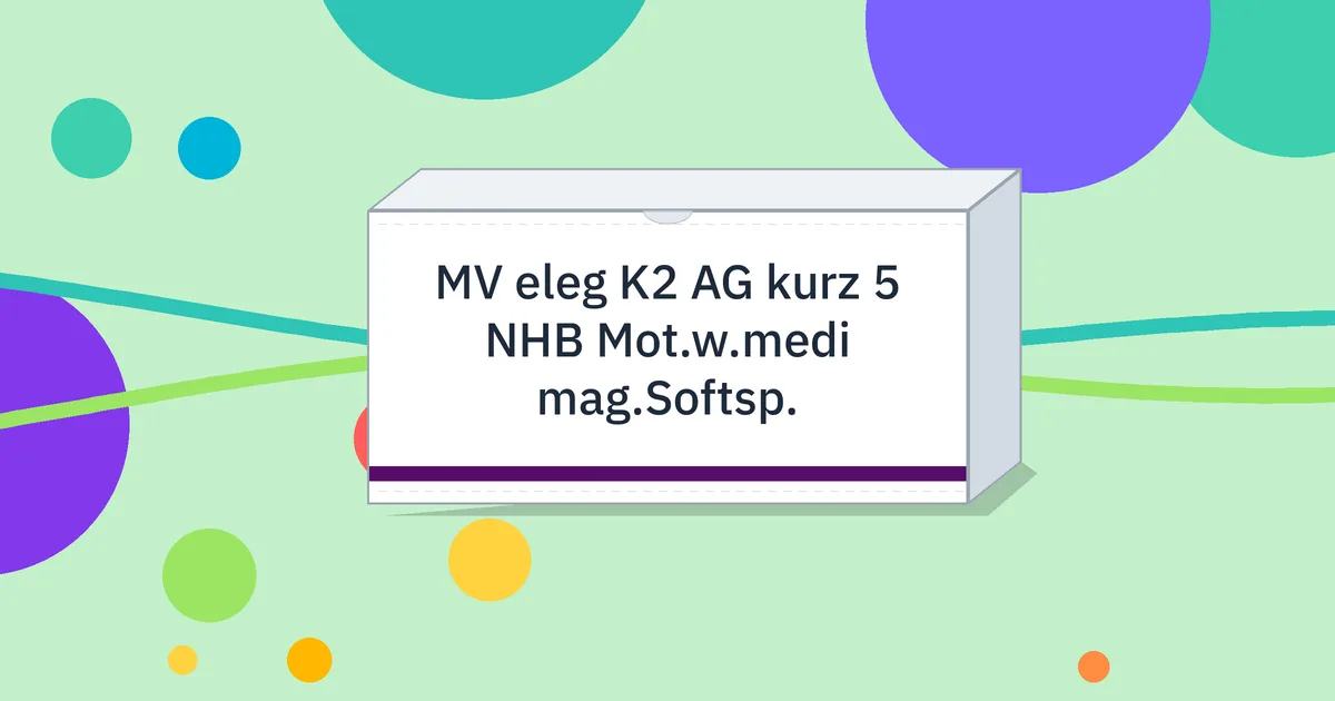 Symbolbild: Packung mit der Aufschrift MV eleg K2 AG kurz 5 NHB Mot.w.medi mag.Softsp. (PZN 15712781) – Verfügbarkeit und Bezug in Apotheken in Frankfurt am Main