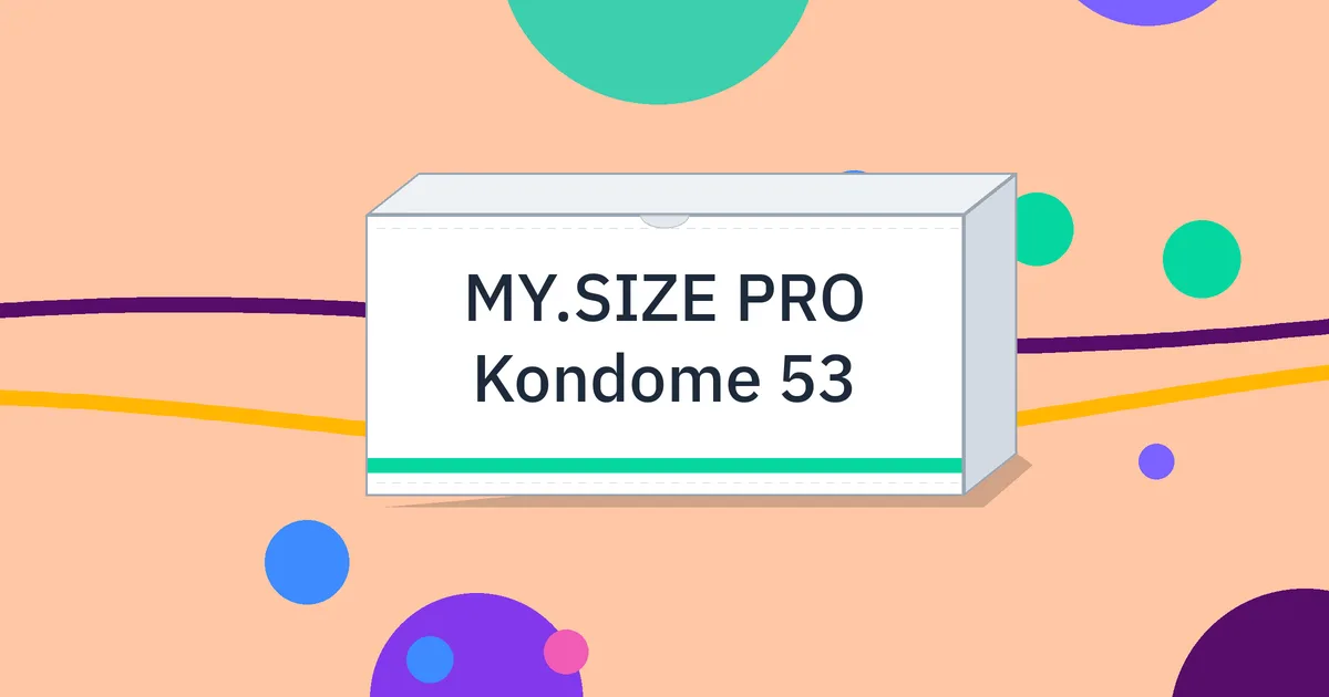 Symbolbild: Packung mit der Aufschrift MY.SIZE PRO Kondome 53 (PZN 17458128) – Verfügbarkeit und Bezug in Apotheken in Frankfurt am Main