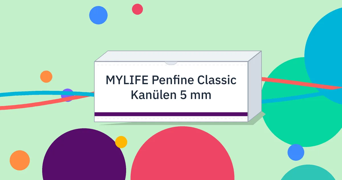 Symbolbild: Packung mit der Aufschrift MYLIFE Penfine Classic Kanülen 5 mm (PZN 20096999) – Verfügbarkeit und Bezug in Apotheken in Frankfurt am Main