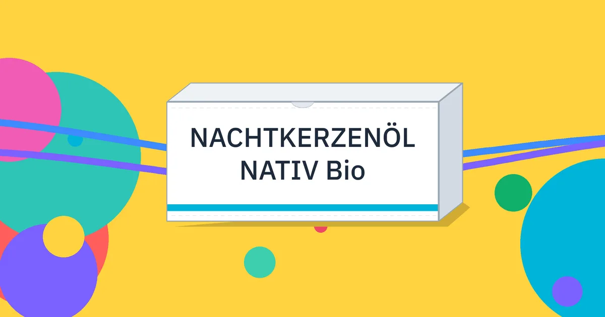 Symbolbild: Packung mit der Aufschrift NACHTKERZENÖL NATIV Bio (PZN 12649102) – Verfügbarkeit und Bezug in Apotheken in Frankfurt am Main