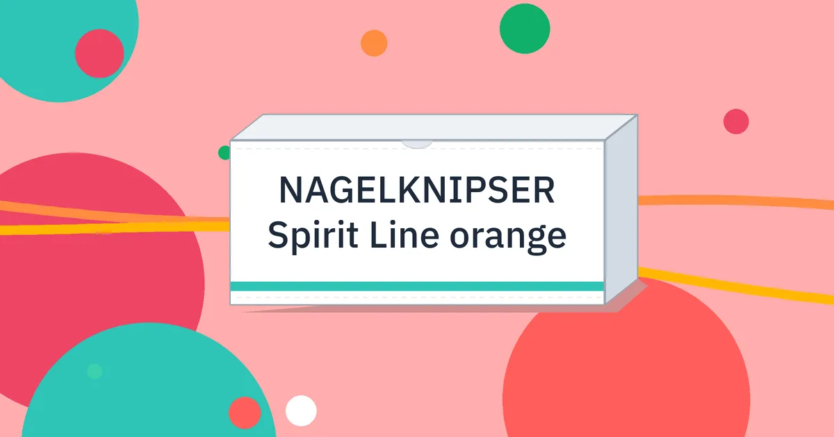 Symbolbild: Packung mit der Aufschrift NAGELKNIPSER Spirit Line orange (PZN 01504671) – Verfügbarkeit und Bezug in Apotheken in Frankfurt am Main
