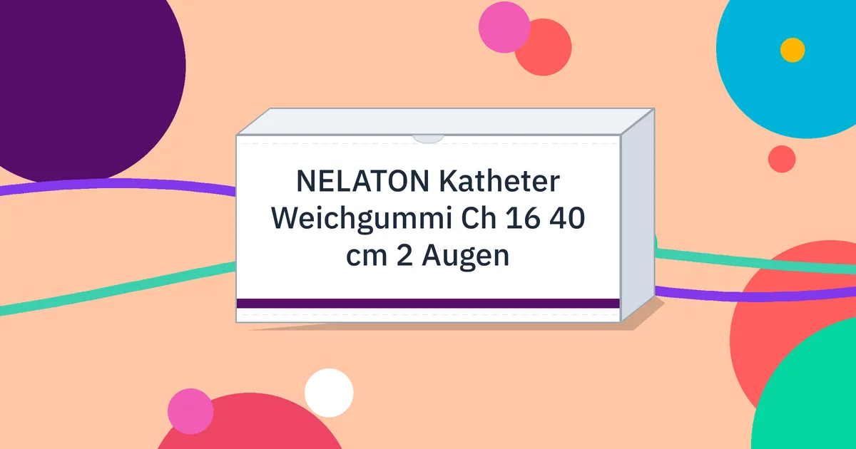 Symbolbild: Packung mit der Aufschrift NELATON Katheter Weichgummi Ch 16 40 cm 2 Augen (PZN 10085658) – Verfügbarkeit und Bezug in Apotheken in Frankfurt am Main