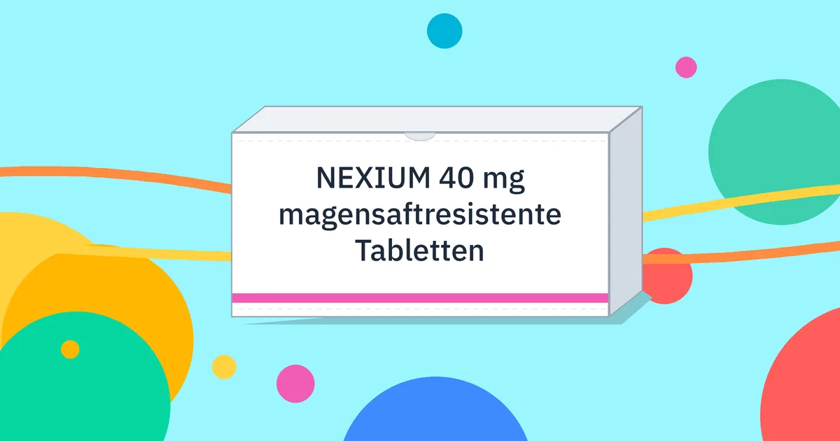 Symbolbild: Packung mit der Aufschrift NEXIUM 40 mg magensaftresistente Tabletten (PZN 01949485) – Verfügbarkeit und Bezug in Apotheken in Frankfurt am Main
