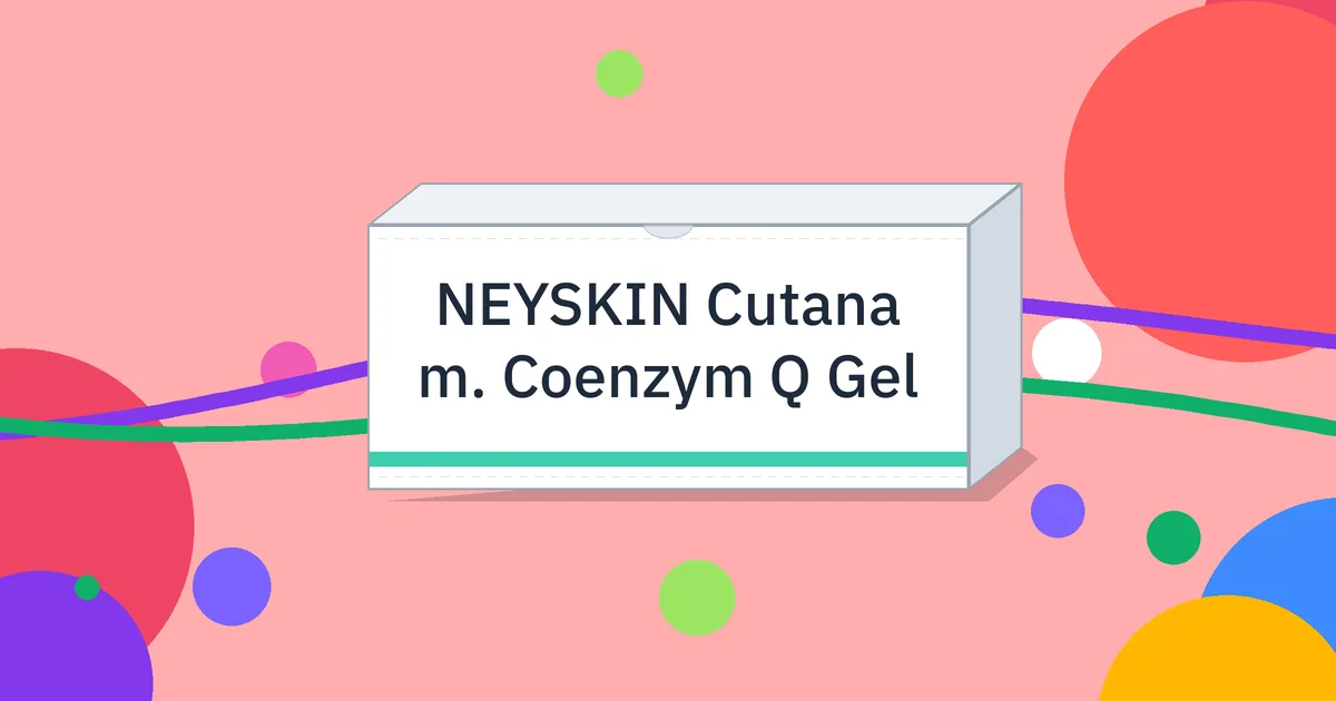 Symbolbild: Packung mit der Aufschrift NEYSKIN Cutana m. Coenzym Q Gel (PZN 07193427) – Verfügbarkeit und Bezug in Apotheken in Frankfurt am Main